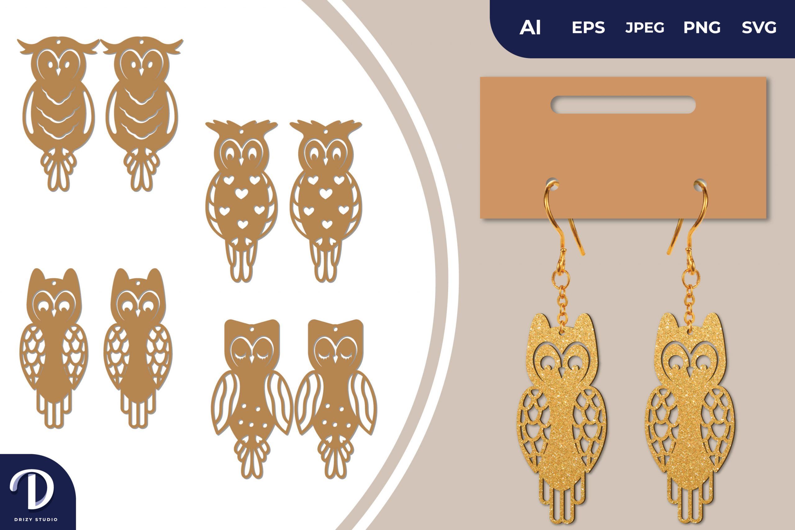 Lovely Owl Laser Cutting Earrings Set - 4 Variations - Drizy Studio