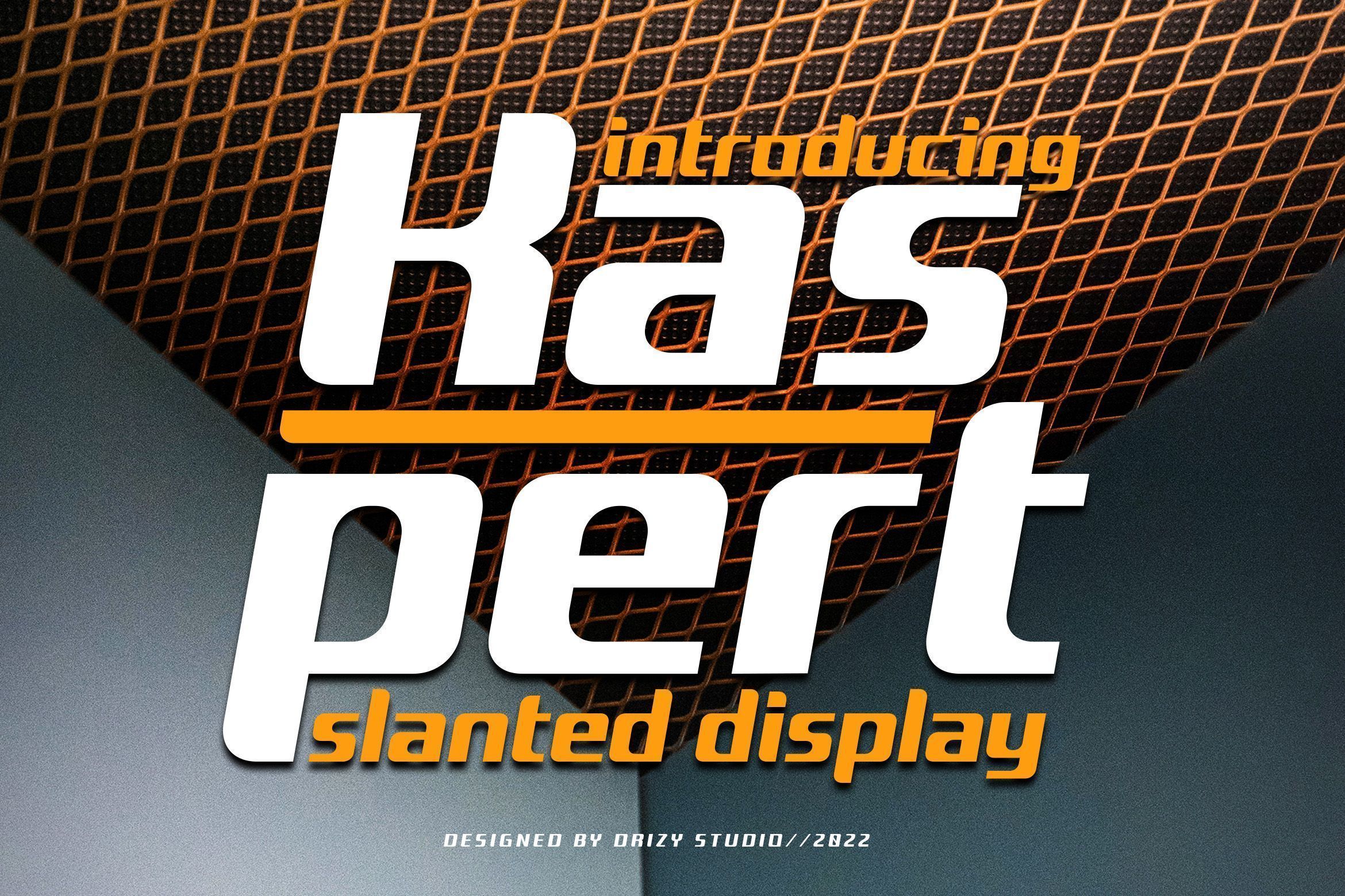 Kaspert - Slanted Display Font - Drizy Studio