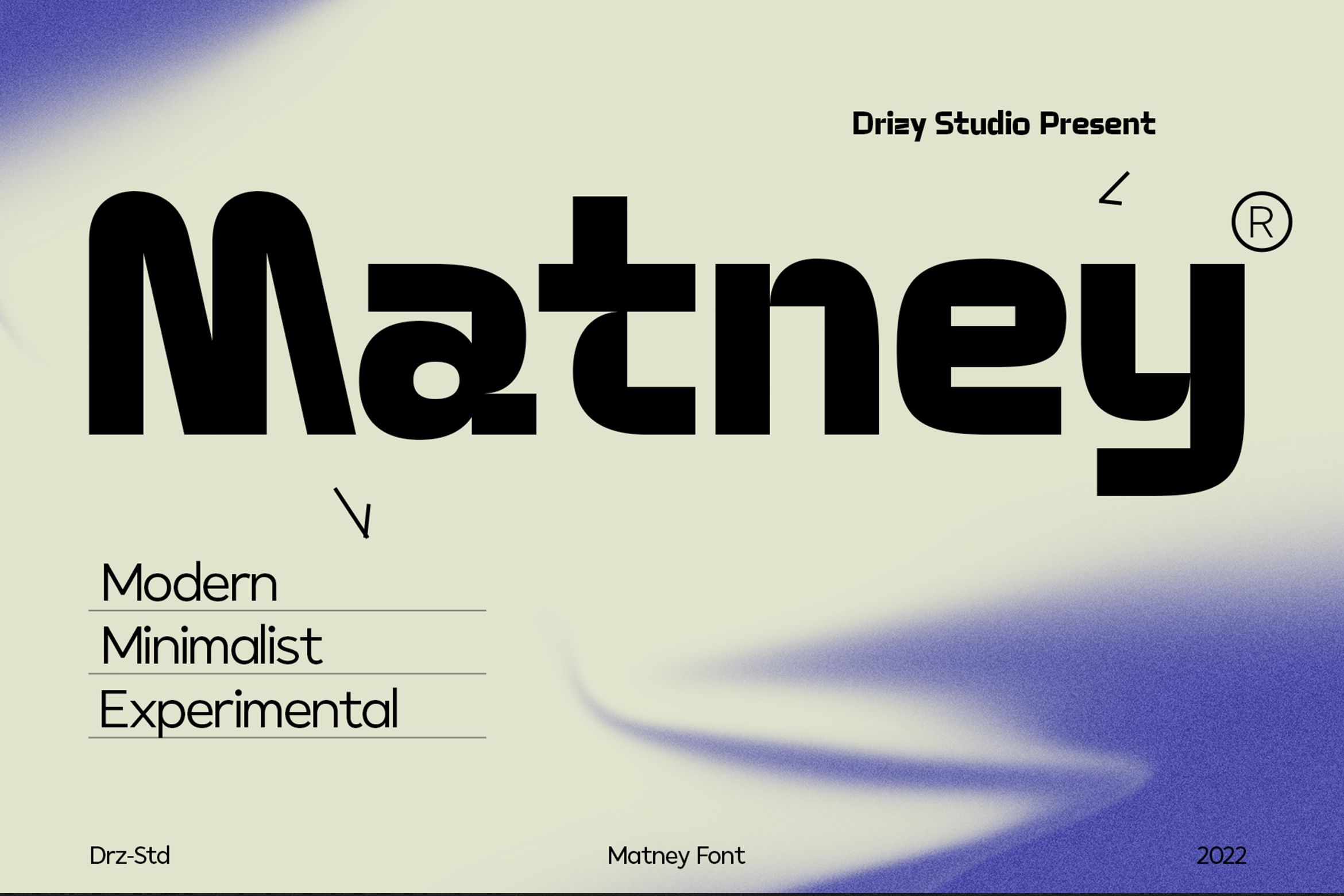 Matney - Modern Minimalist Font - Drizy Studio