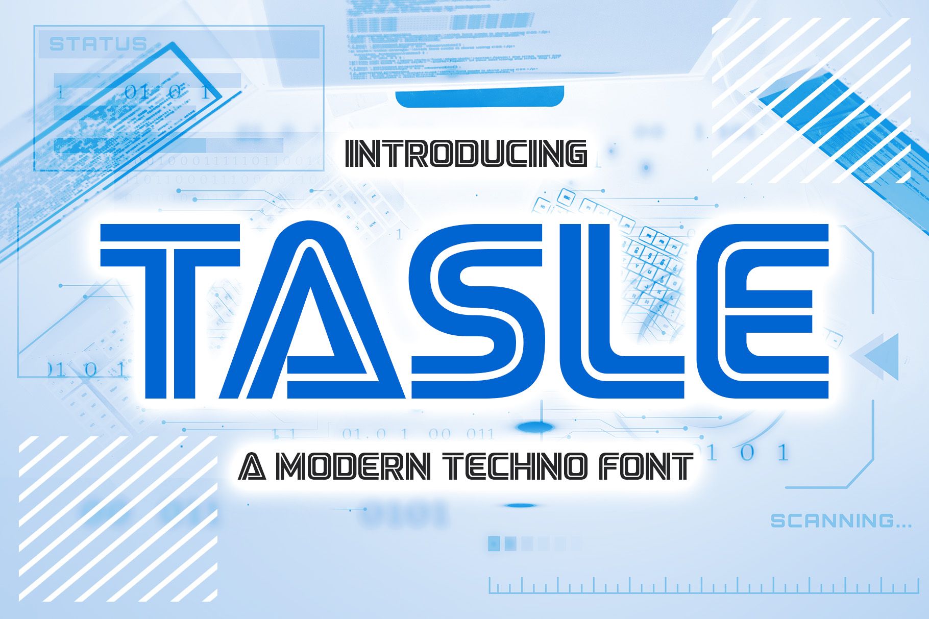 Tasle - Modern Techno Font - Drizy Studio