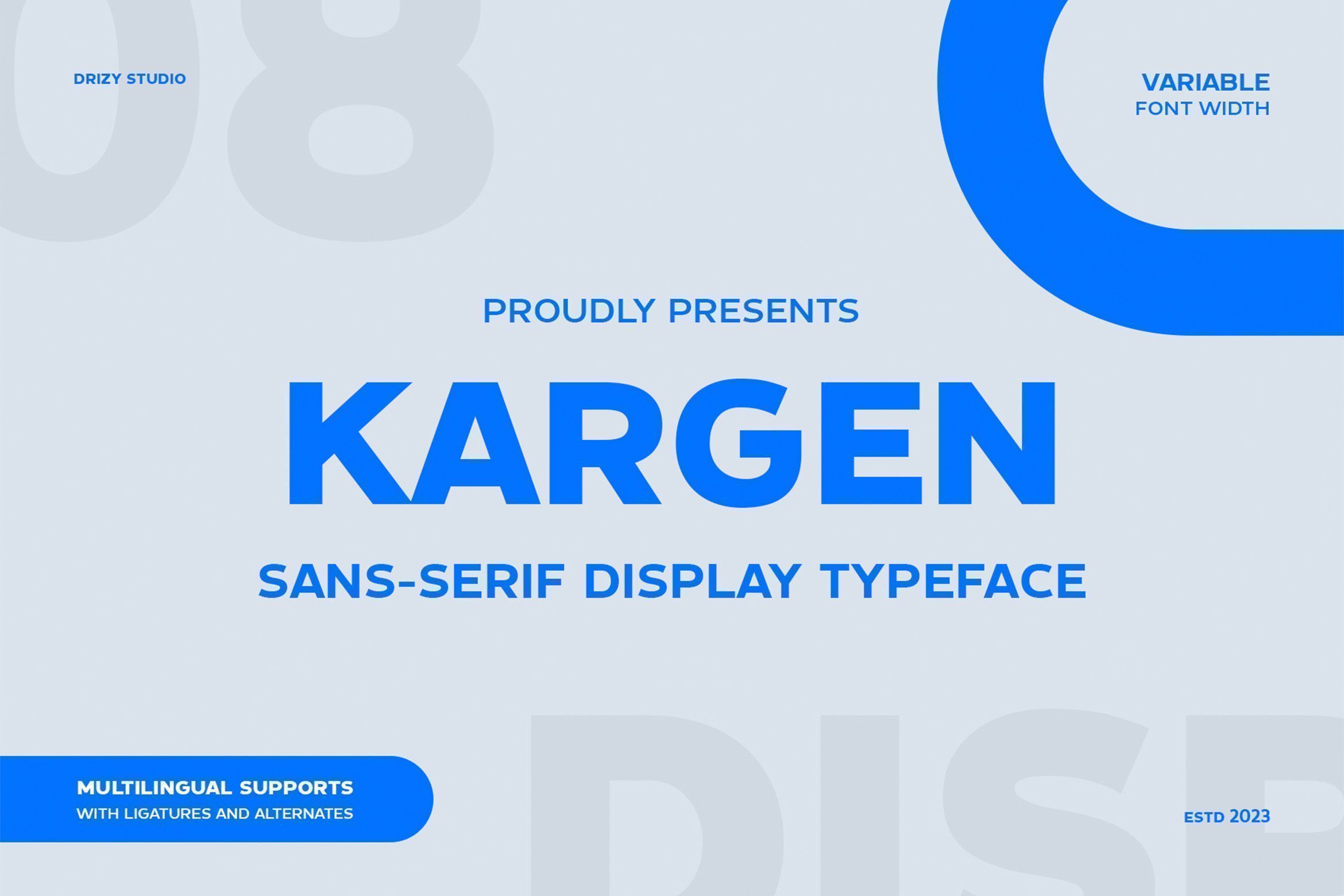 Kargen - Sans Serif Display Typeface - Drizy Studio