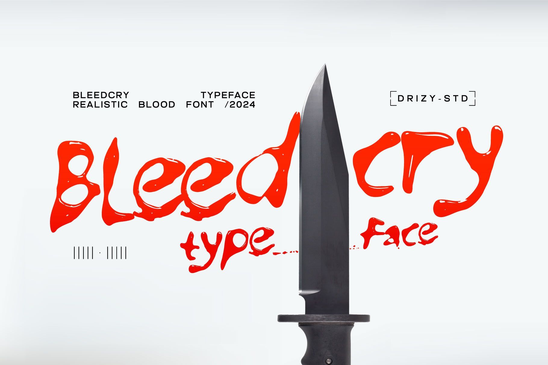 Bleedcry Typeface - Realistic Blood Font - Drizy Studio